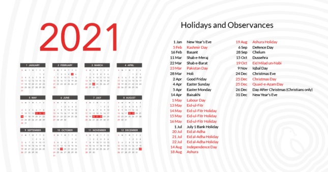 Holidays in Pakistan 2020-2021 | Graana.com