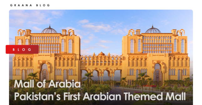 Mall of Arabia - Pakistan’s First Arabian Themed Mall | Graana.com
