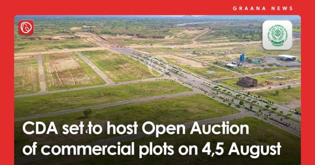 CDA set to host Open Auction of commercial plots on 4,5 August | Graana.com