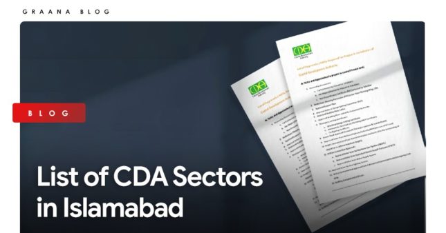List of CDA Sectors in Islamabad | Graana.com