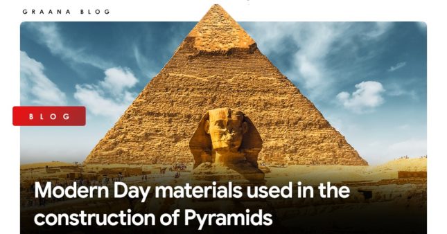 Modern Day materials used in the construction of Pyramids | Graana.com