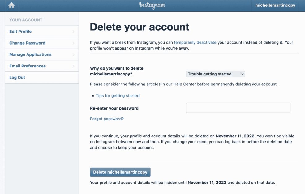 How To Delete An Instagram Account | Graana.com